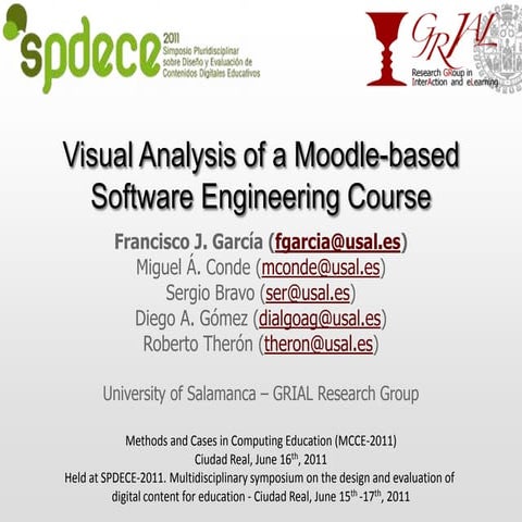 Visual Analysis of a Moodle-based Software Engineering Course | PPTX