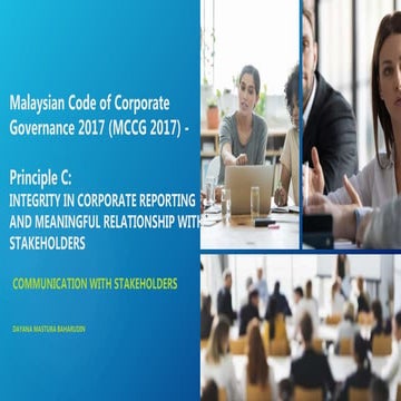 Malaysian Code of Corporate Governance MCCG 2017 Principle C _INTEGRITY ...