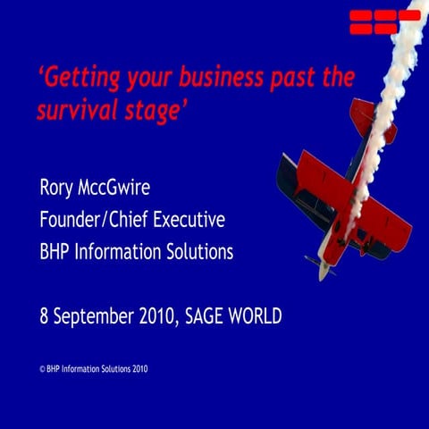 Getting your business past the survival stage | PPT