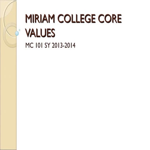 Mc core values intro | PPT