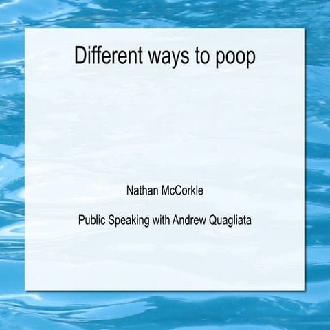 Different Ways to Poop | ODP