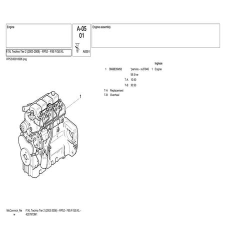 Mc cormick fxl techno tier 2 (2003 2008) - rp52 - f85 fgexl tractor ...