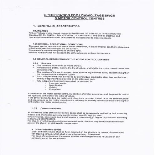 Mcc specifications | PDF