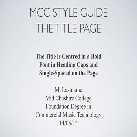 MCC style guide | PPT