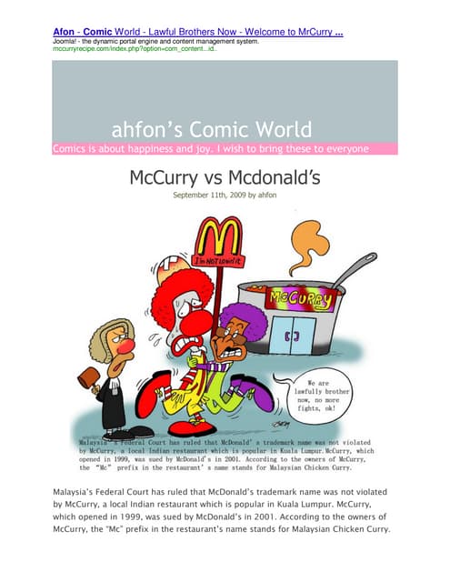 Mccurry Restaurants presentations