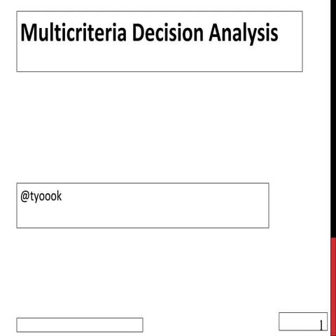 Multicriteria Decision Analysis | PPT