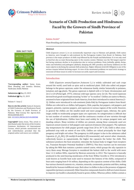 Chilli Processing | PPTX | Nutrition | Healthy Living