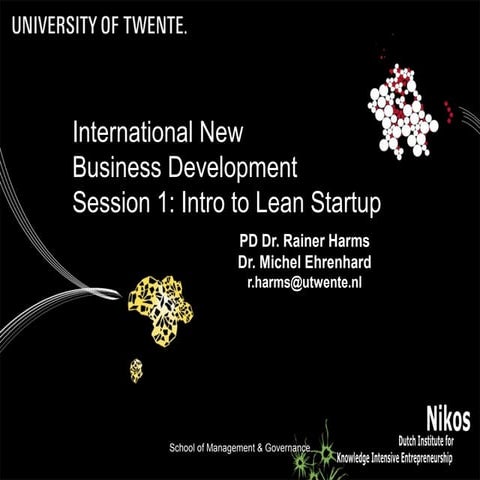 Session 1 intro to lean startup intro | PPT