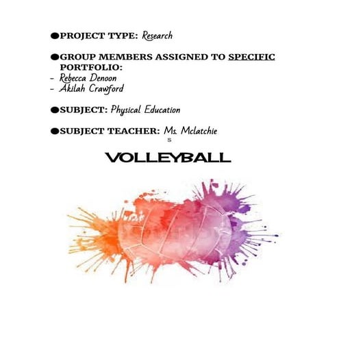 Volleyball Research Assignment | PDF