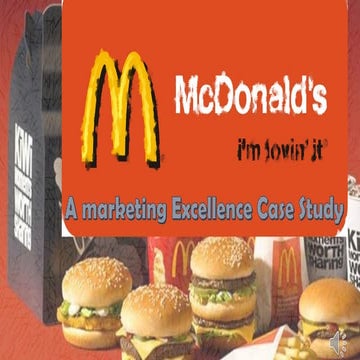 McDonald's marketing excellence Mini Case | PDF