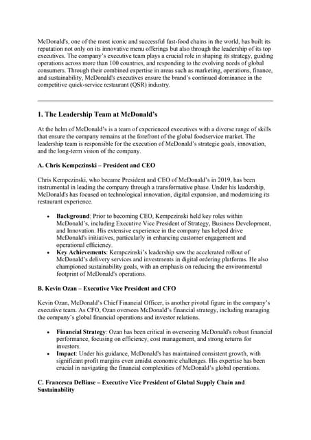 McDonalds Training and Development | PPT