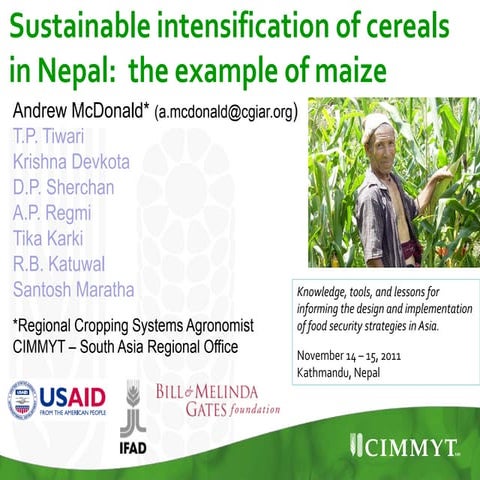 Maize example-CIMMYT/Nepal or CSISA | PDF