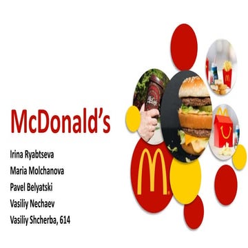 CSR Project McDonalds | PPTX | Agriculture | Industries