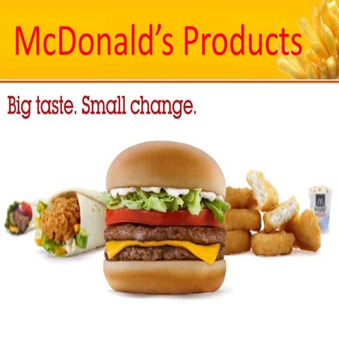 McDonald Product | PPT