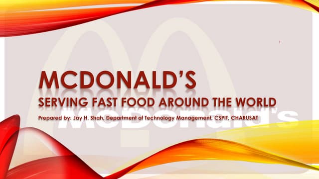 Mc donalds ppt | PPT