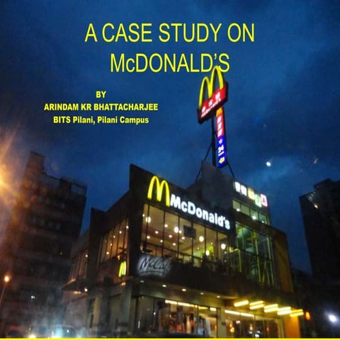 Case study on McDonald's | PPTX