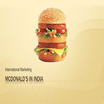 McDonald´s in India | PPTX