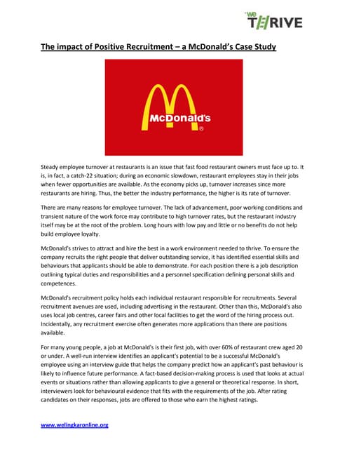 McDonalds Training and Development | PPT