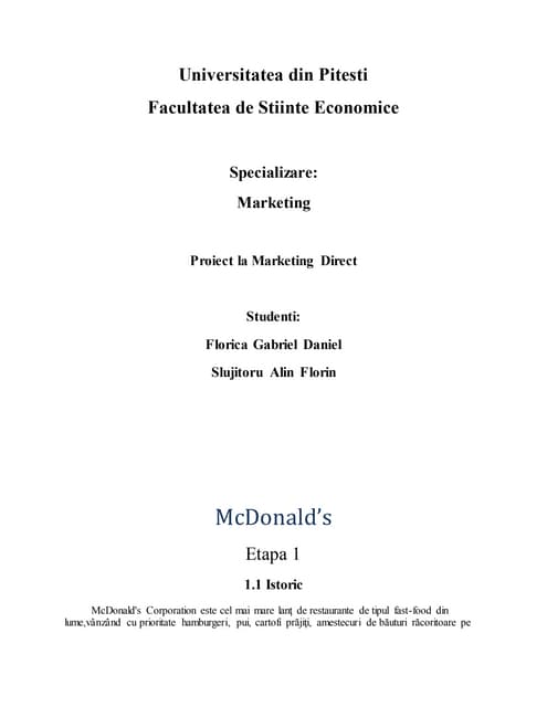 56652120 analiza-pietei-produselor-fast-food | PDF