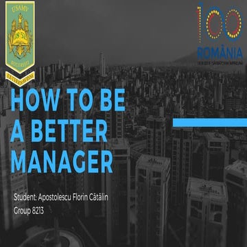 HOW TO BE A BETTER MANAGER | PDF