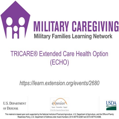 TRICARE® Extended Care Health Option (ECHO) | PPT