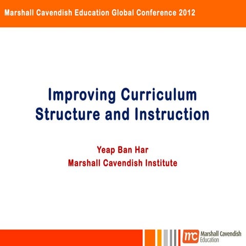 Marshall Cavendish Education Global Conference Lecture 2 | PPT