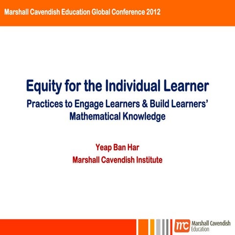 Marshall Cavendish Education Global Conference 2012 | PPT
