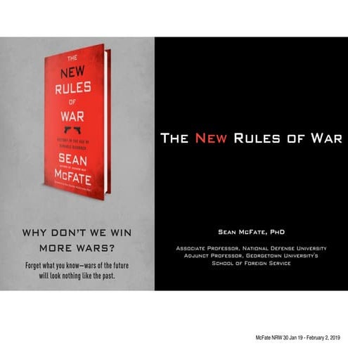 Sean McFate: The New Rules of War: Victory in the Age of Durable ...