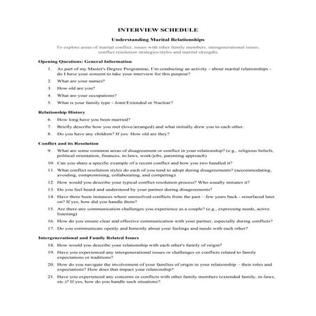 Family Assessment Tool: Interview Schedule for Understanding the ...