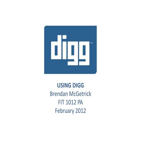 Using Digg | PPTX