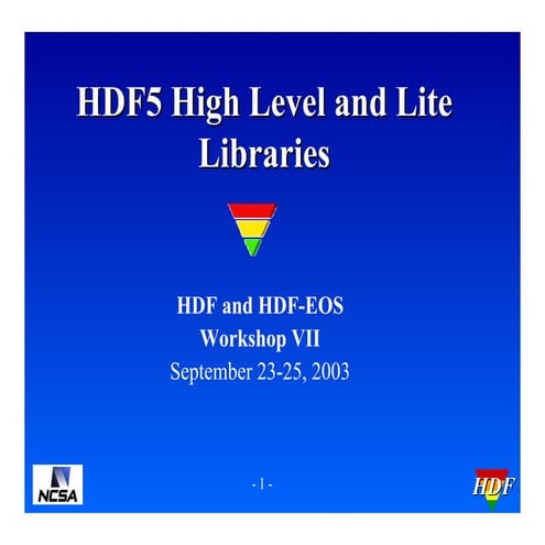 HDF5 High Level and Lite Libraries | PDF | Technology & Computing