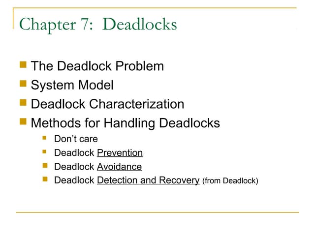 7 Deadlocks | PDF