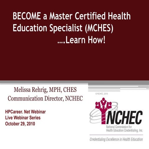 More on the development of the MCHES | PPT