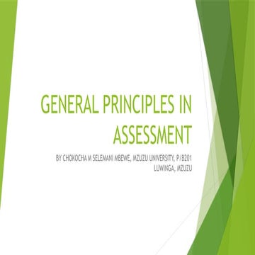 Principles of assessment | PPTX
