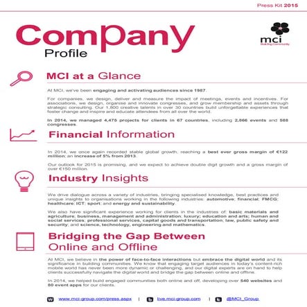 MCI Company Profile 2015 | PDF