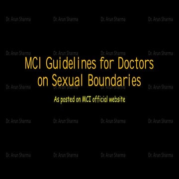 MCIi guidelines for doctors on sexual boundaries | PDF