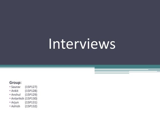 Interview tips | PPTX | Resume Writing and Advice | Job Search