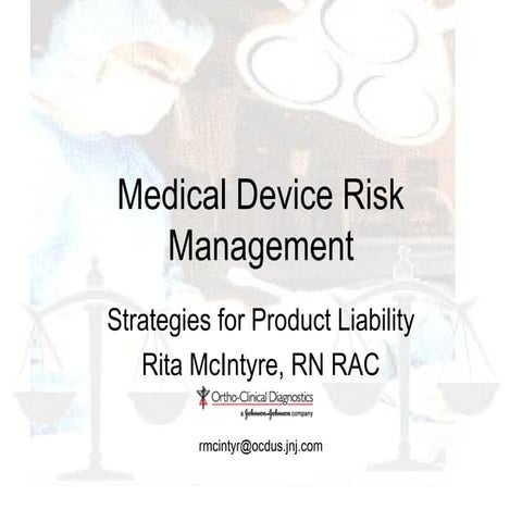 risk management in medical equipment and devices | PPT