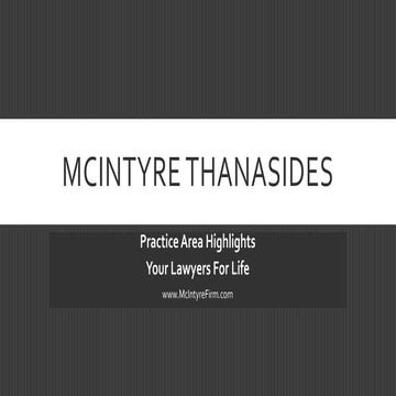 McIntyre Thanasides Practice Area Highlights- Tampa, Fl | PPTX ...