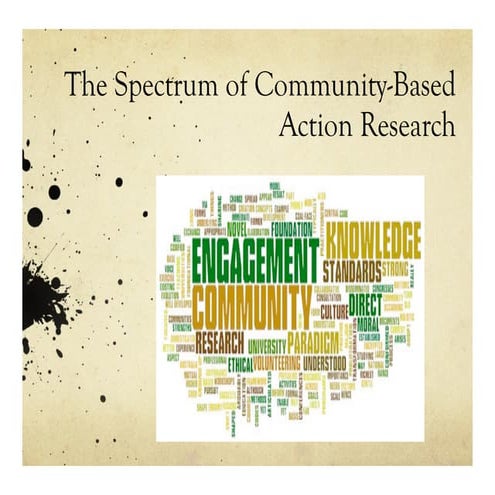 The Spectrum of Community-Based Action Research | PPT