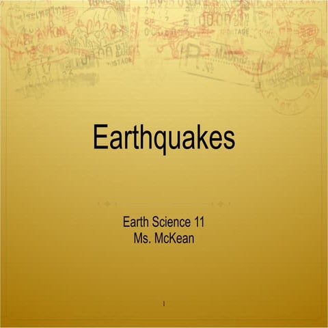 Earthquake Lesson | PPT | Geology | Science