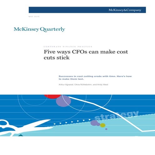 5 ways CFOs can make cost cuts stick | PDF