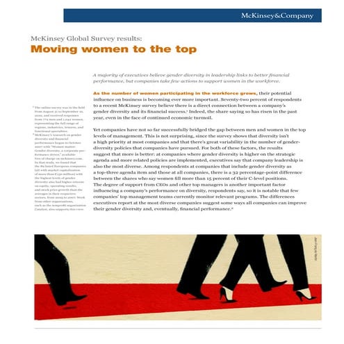 Mckinsey moving women to the top | PDF
