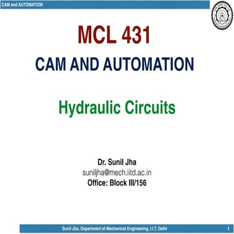 MCL431_L4_Circuits Hydraulics CAM And Automation | PDF