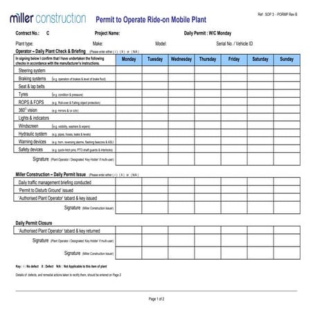 Mcl sop (no.03)_-_permit_to_operate_ride-on_mobile_plant_(rev_b_aug_09 ...