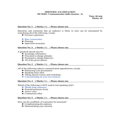 MCM (301)-Midterm solved paper.documents | PDF