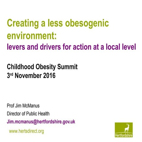 Creating a less obesogenic environment | PPT