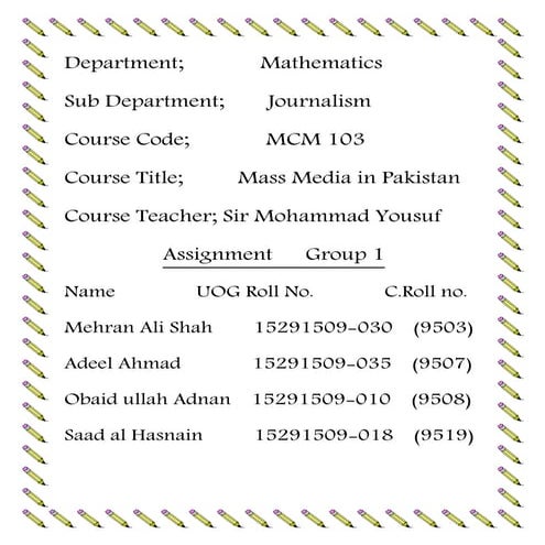 Mcm assignment by Syed Mehran Ali Shah (MAS) | PDF