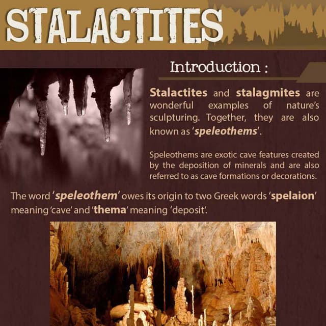 What are Stalactites and Stalagmites? - Geography for Kids | PDF