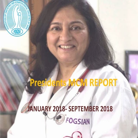 FOGSI President MCM Report 2018 | PDF